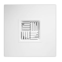 8" x 8" Modular Core Diffuser in T-Bar Panel, White - Shoemaker 700MA-8X8