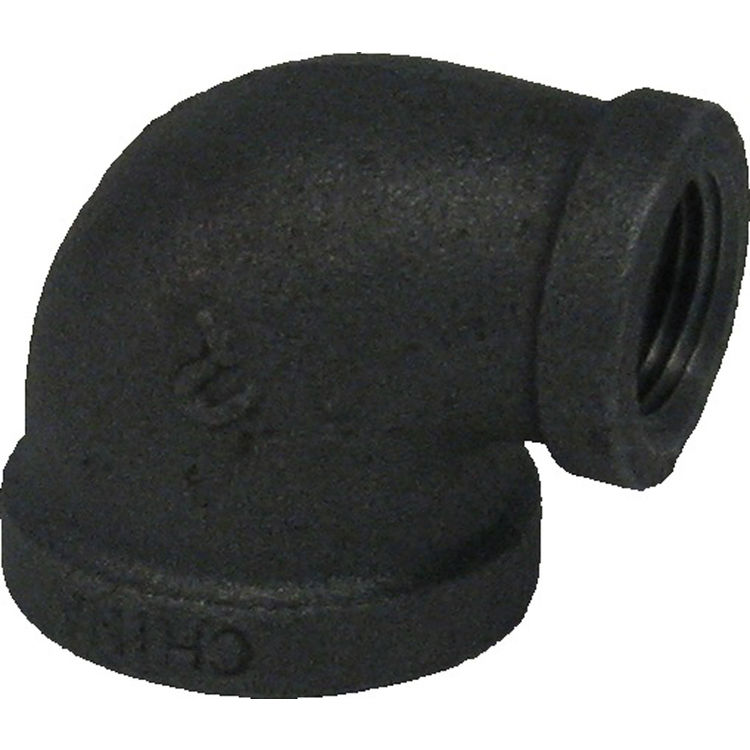 1" x 1/2" Black Malleable Iron Reducing Elbow 90 Degree