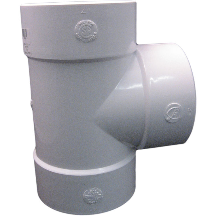 4" Straight Tee Sewer & Drain Sewer & Drain SDR 35 PVC | PlumbersStock