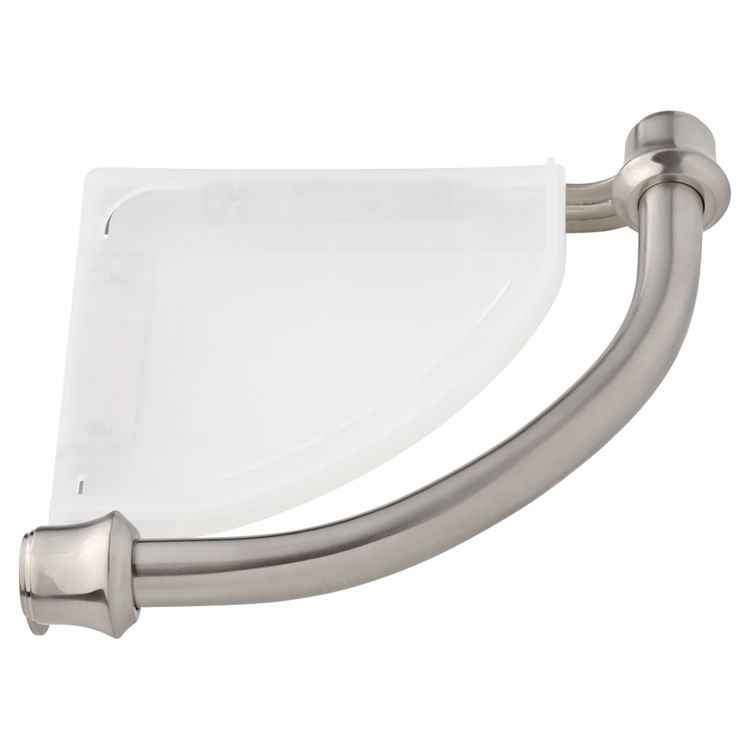 Delta 41316-SS Traditional Corner Shelf and Assist Bar in Chrome Finish
