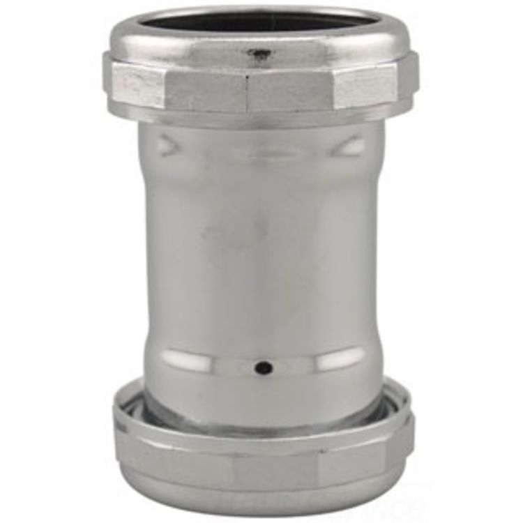 Double Slip Joint Short Tailpiece Coupling, 1-1/2", Chrome