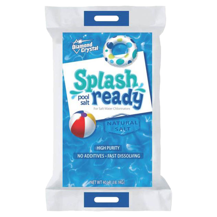 Diamond Crystal Splash Ready 8526 Pool Salt, 40 lb Poly Bag ...