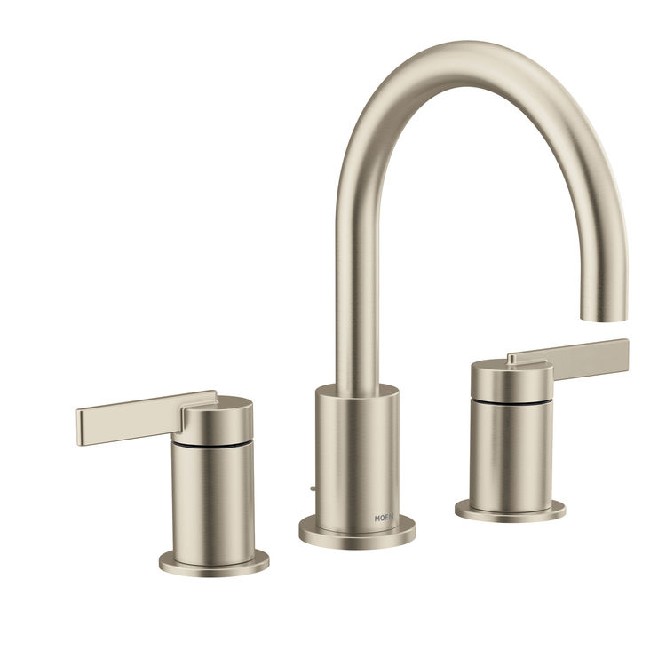 Moen T6222BN Cia Two-Handle Widespread Lavatory Faucet, Brushed Nickel