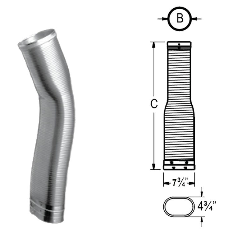 DuraVent 6DLR-36-HF 6-Inch DuraLiner Oval-To-Round Heavy Duty Flex Pipe ...