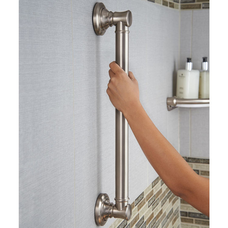 Delta 41612-PN Traditional 12 inch Grab Bar in Polished Nickel Finish