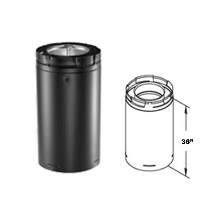 DuraVent 46DVA-36B DirectVent Pro 36-Inch Pipe Length, Black