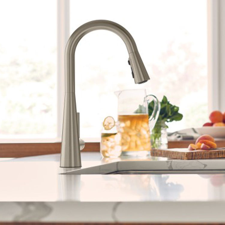 Moen 7864SRS Sleek Single Handle Pulldown Kitchen Faucet, Spot Resist Stainless