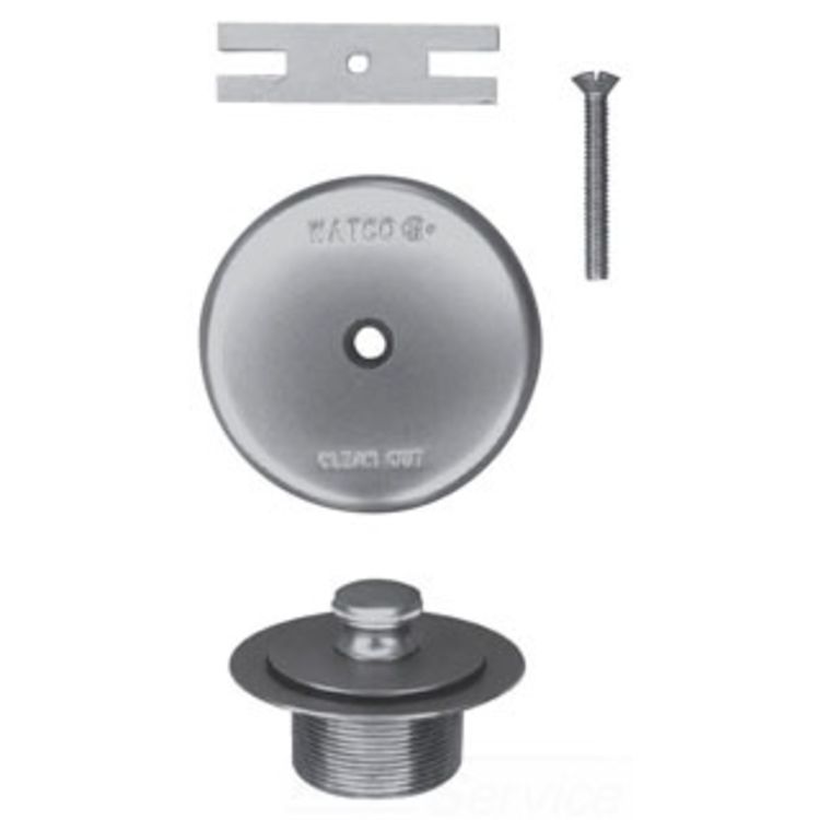 Watco 38190-WI Push Pull Wrought Iron Single-Hole Overflow Plate