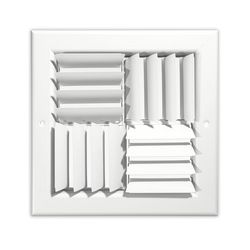 10" x 10" Modular Core Diffuser w/ Deep Ceiling Frame, White ...