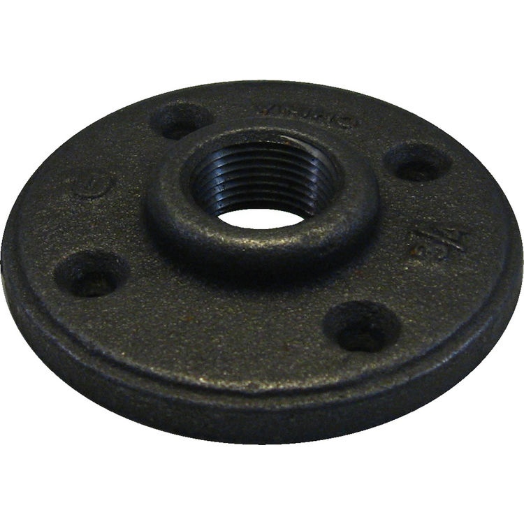 3/4" Black Iron Floor Flange | PlumbersStock